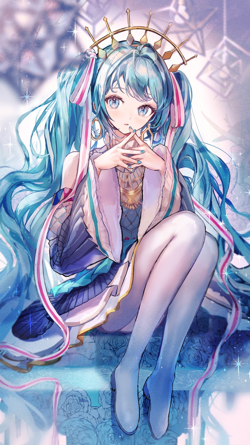 pipi (pixiv 71334597) vocaloid hatsune miku dress thighhighs | #1034293 | yande.re